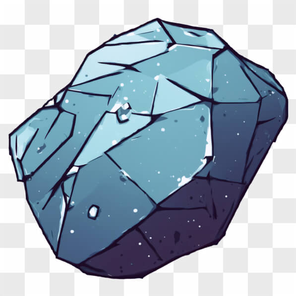 Download Stylized Blue Crystalline Rock Cartoons Online - Creative Fabrica