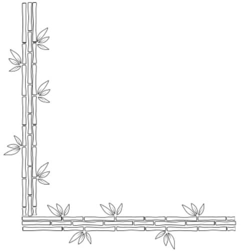 Download Bamboo Corner Frame Design Borders & Corners Online - Creative ...