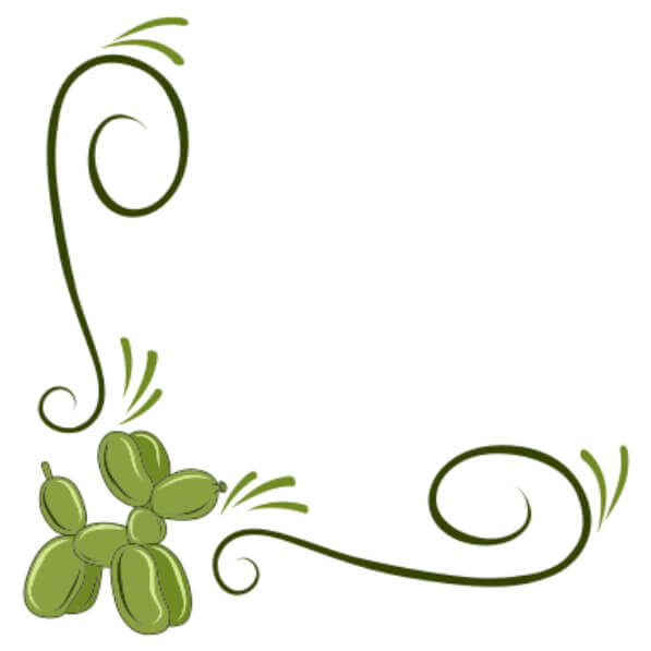 Download Decorative Green Balloon Design Borders & Corners Online ...