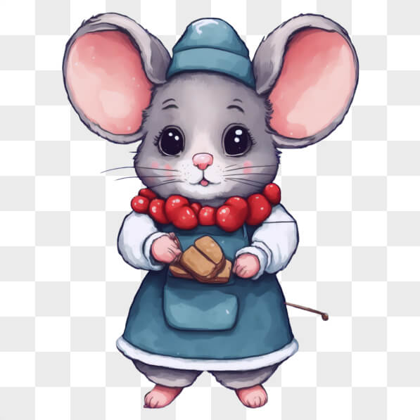 Descarga Personaje de ratón de dibujos animados lindo sosteniendo pan ...