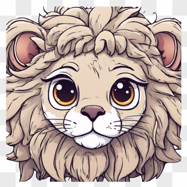 Download Cartoon Lion Cub Face Cartoons Online - Creative Fabrica