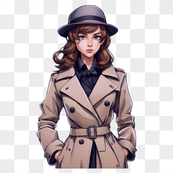 Download Stylish Female Detective Character Cartoons Online - Creative ...