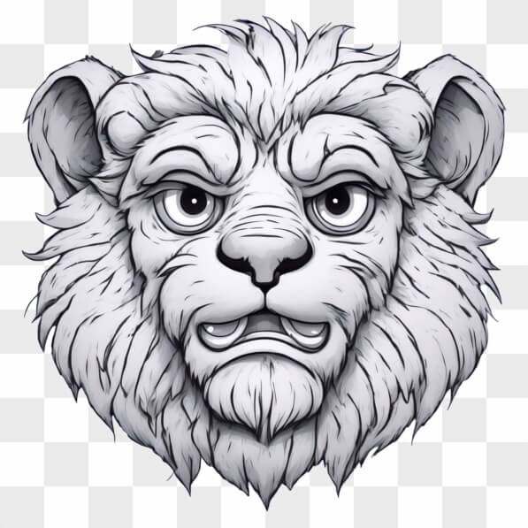 Download Stylized Lion Head Illustration Cartoons Online - Creative Fabrica