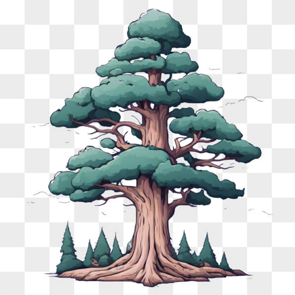 Download Stylized Tree in Natural Setting Cartoons Online - Creative ...