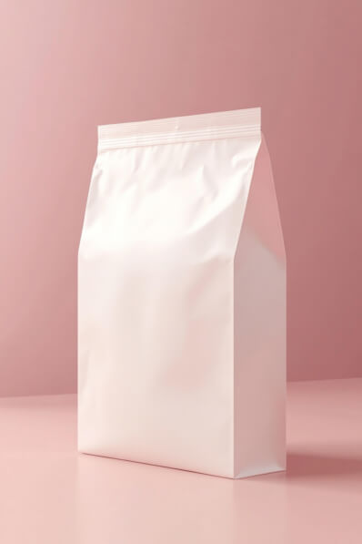 Descarga Bolsa de Empaque Blanca Minimalista sobre Fondo Rosa Mockups ...