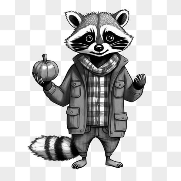 Descarga Personaje de mapache estilizado con calabaza Bocetos En Línea ...