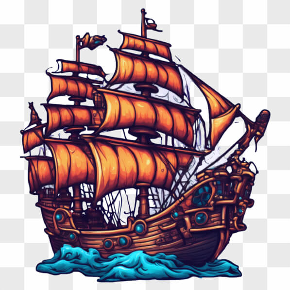 Download Vibrant Sailing Ship Cartoons Online - Creative Fabrica