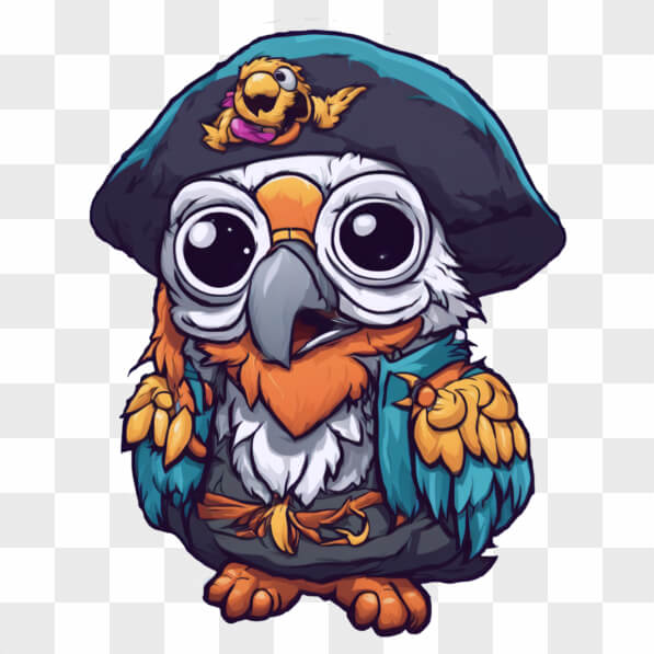 Download Pirate Owl Character Cartoons Online - Creative Fabrica