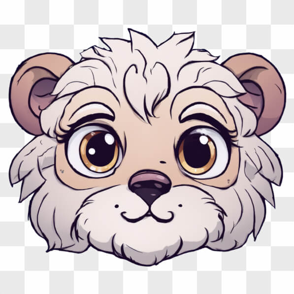 Download Stylized Lion Cub Face Cartoons Online - Creative Fabrica
