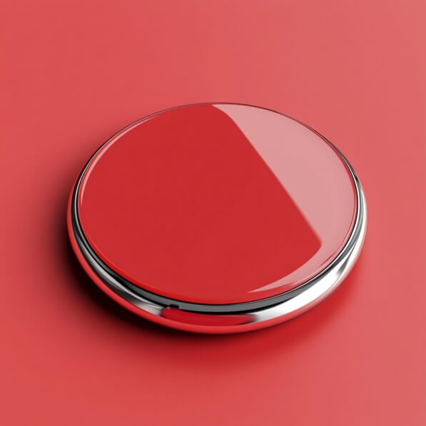 Scarica Pulsante Rosso Lucido su Sfondo Rosso Mockups Online - Creative ...