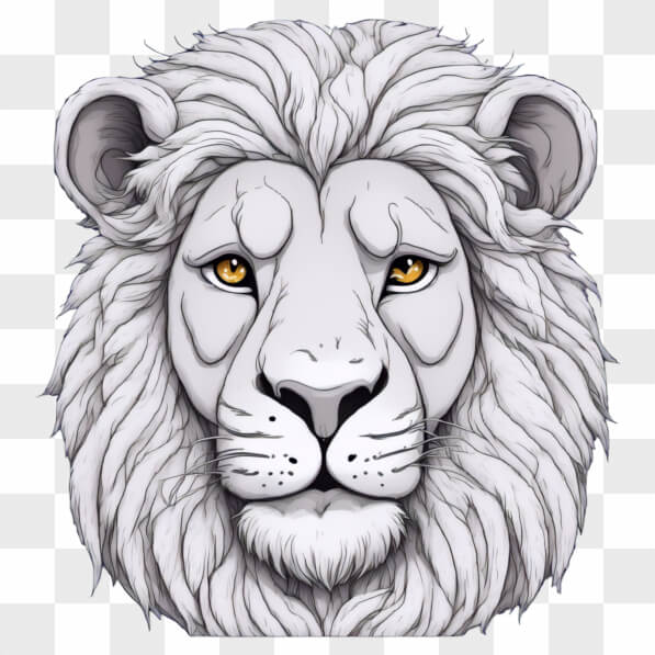 Download Illustration of a White Lion Cartoons Online - Creative Fabrica