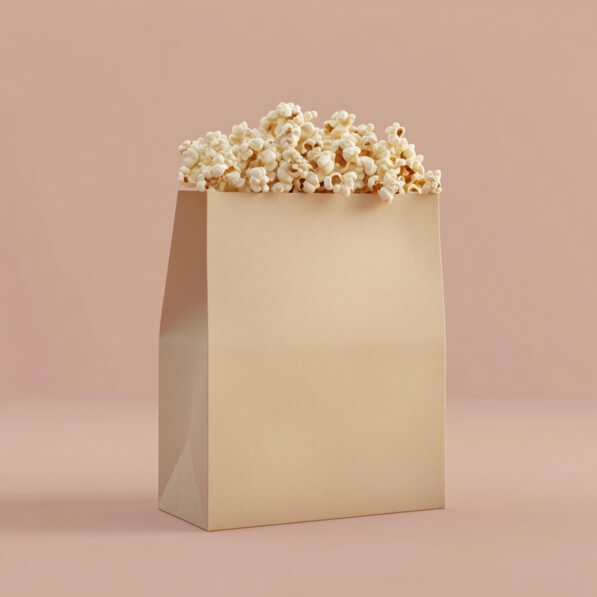 Baixe Pipoca em um saco de papel Mockups - Creative Fabrica