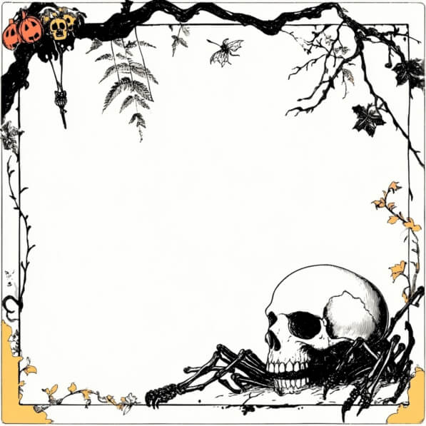 Download Halloween Skeleton Border Backgrounds Online - Creative Fabrica