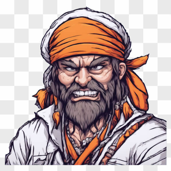 Descarga Personaje Feroz con Bandana Cartoons En Línea - Creative Fabrica