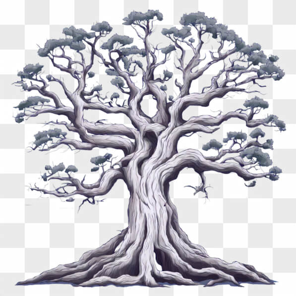Download Majestic Twisting Tree on Black Background Cartoons Online ...