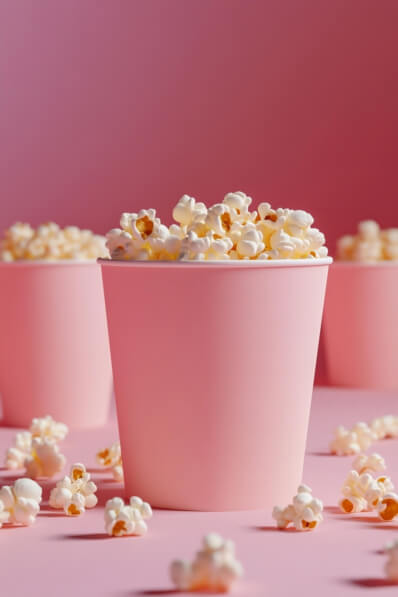 Baixe Copo Rosa de Pipoca Mockups - Creative Fabrica