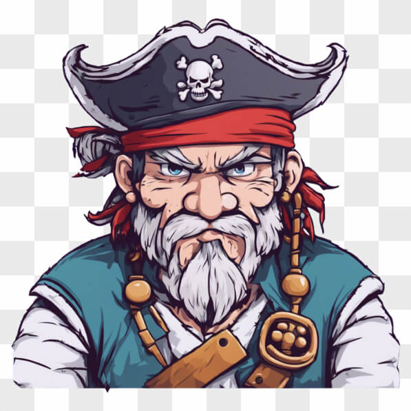 Download Cartoon Pirate Character with Beard and Hat Cartoons Online ...