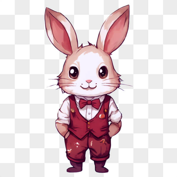 Download Kawaii Rabbit Character in Dapper Outfit Kawaii Online ...