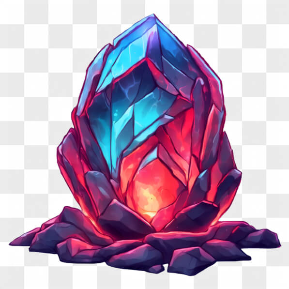 Download Stylized Glowing Crystal Structure Cartoons Online - Creative ...