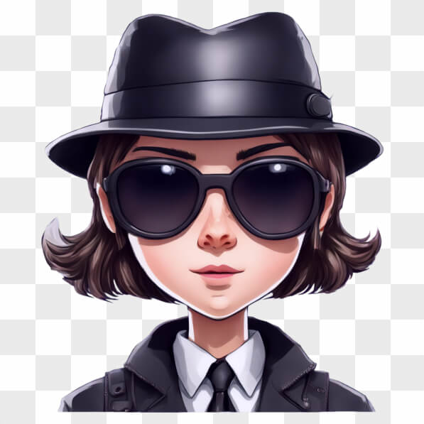 Baixe Personagem de Agente Secreto Estiloso Cartoons - Creative Fabrica