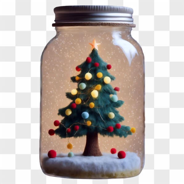 Download Christmas Tree in a Jar Cartoons Online - Creative Fabrica