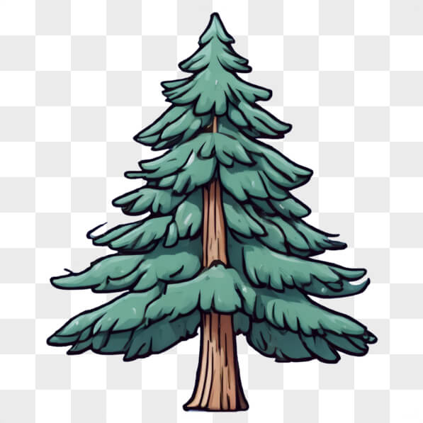Download Cartoon Evergreen Tree Cartoons Online - Creative Fabrica