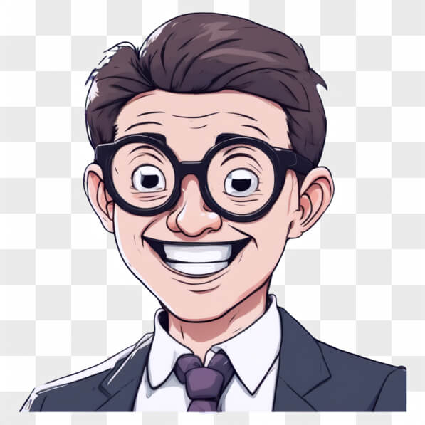 Baixe Personagem animado alegre em um terno Cartoons - Creative Fabrica