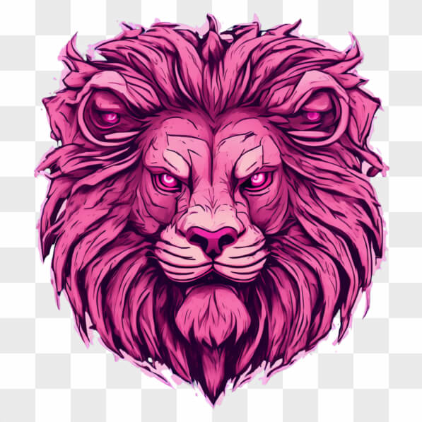 Descarga Ilustración de león rosa estilizado Cartoons En Línea ...
