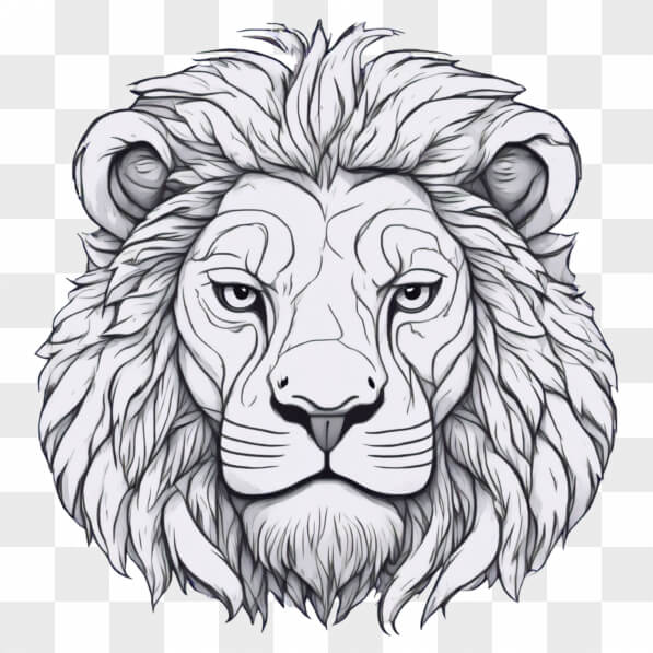 Download Stylized Lion Face Illustration Cartoons Online - Creative Fabrica