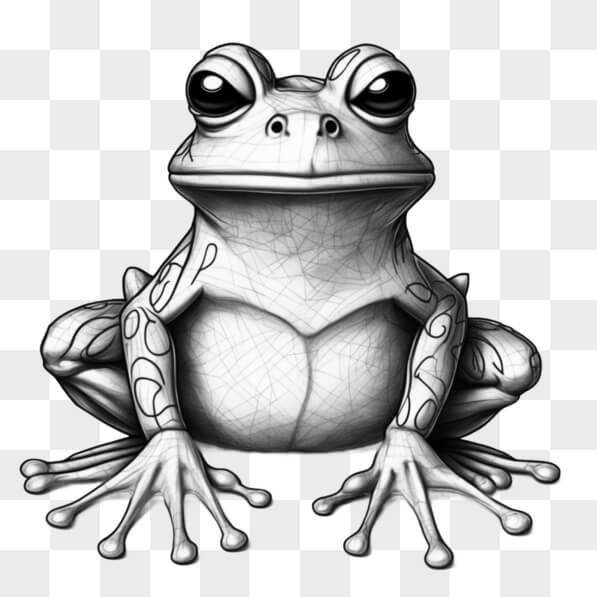 Download Stylized Frog with Artistic Texture Sketches Online - Creative ...