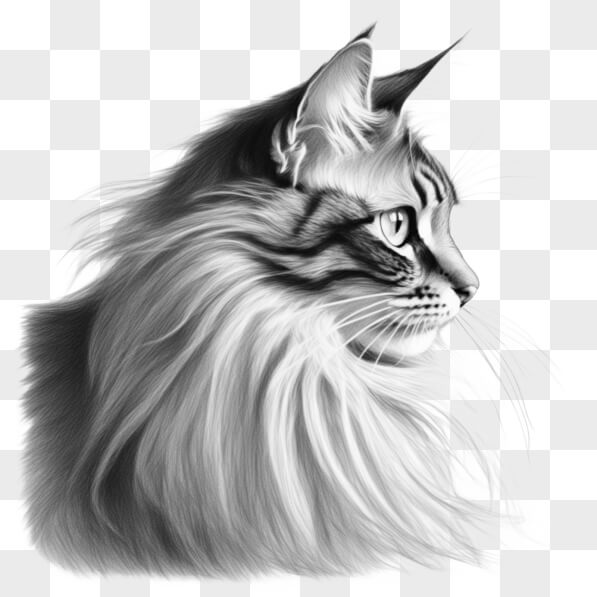 Download Graphite Drawing of a Cat Sketches Online - Creative Fabrica