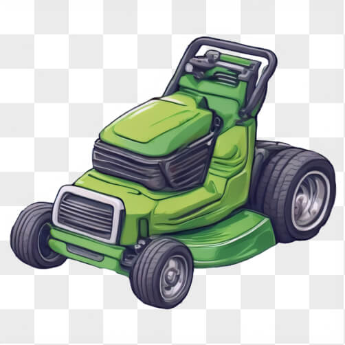 Download Modern Green Lawn Mower Cartoons Online - Creative Fabrica