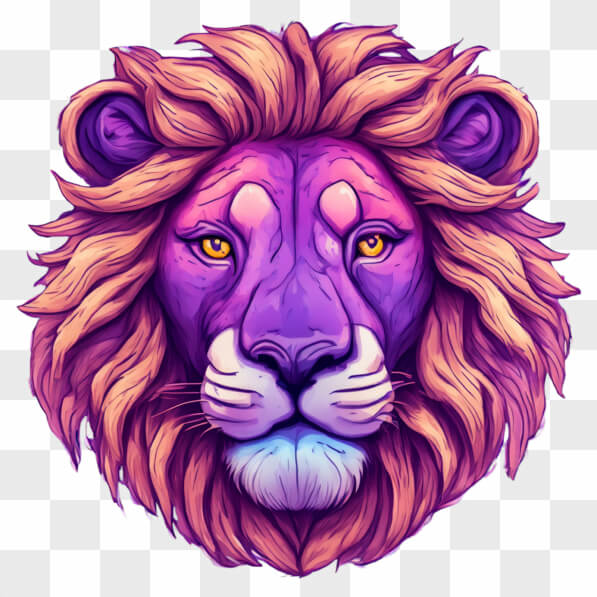 Download Stylized Lion Head Illustration Cartoons Online - Creative Fabrica