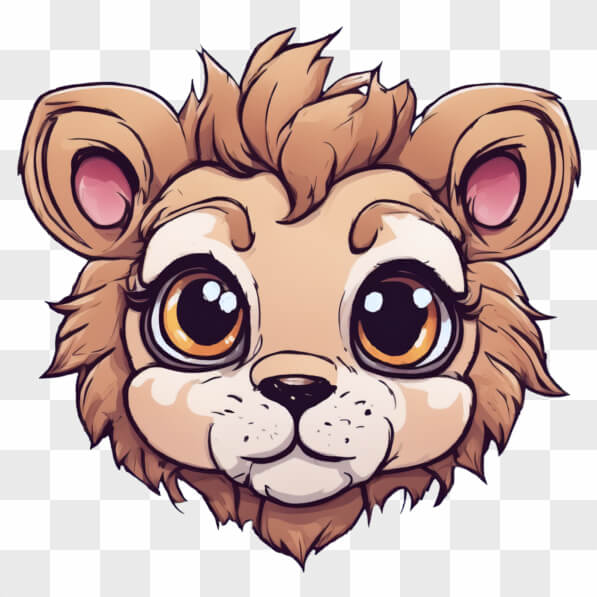 Download Cartoon Lion Cub Face Cartoons Online - Creative Fabrica