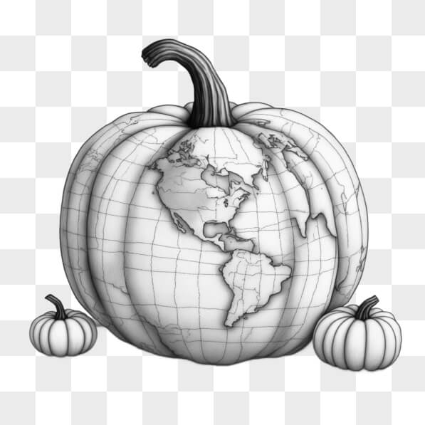 Download Pumpkin Globe Illustration Sketches Online - Creative Fabrica