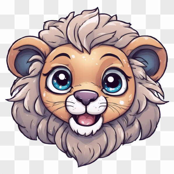 Baixe Rosto de Leão de Desenho Animado Cartoons - Creative Fabrica