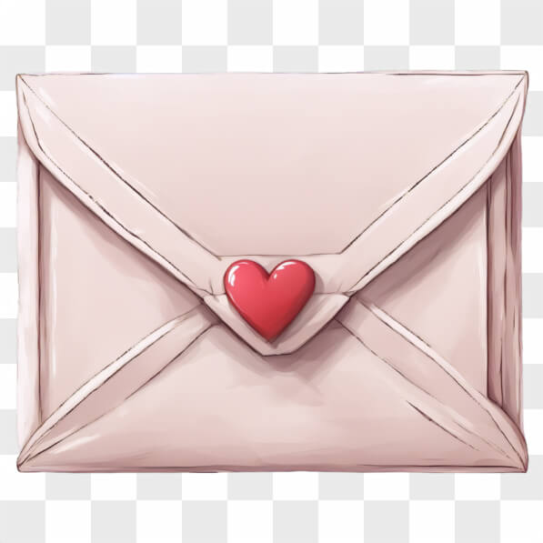 Download Pink Envelope with Red Heart Seal Cartoons Online - Creative ...