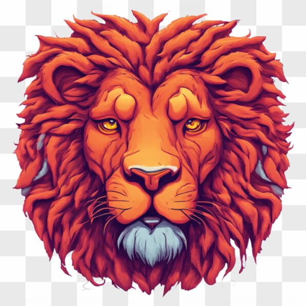 Download Stylized Lion Head Illustration Cartoons Online - Creative Fabrica