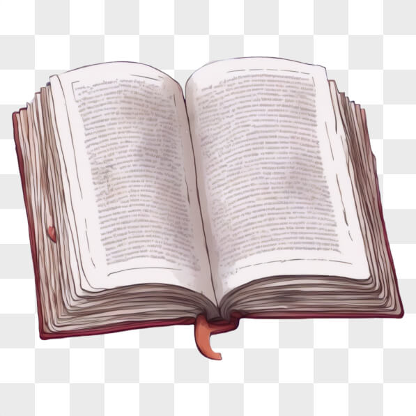 Download Open Book with Worn Pages Cartoons Online - Creative Fabrica