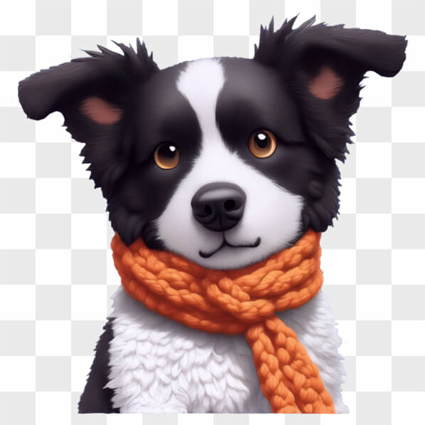 Baixe Cachorro adorável usando um cachecol laranja Cartoons - Creative ...