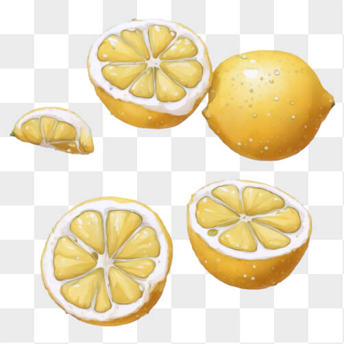 Download Three Fresh Lemons on Black Background Cartoons Online ...