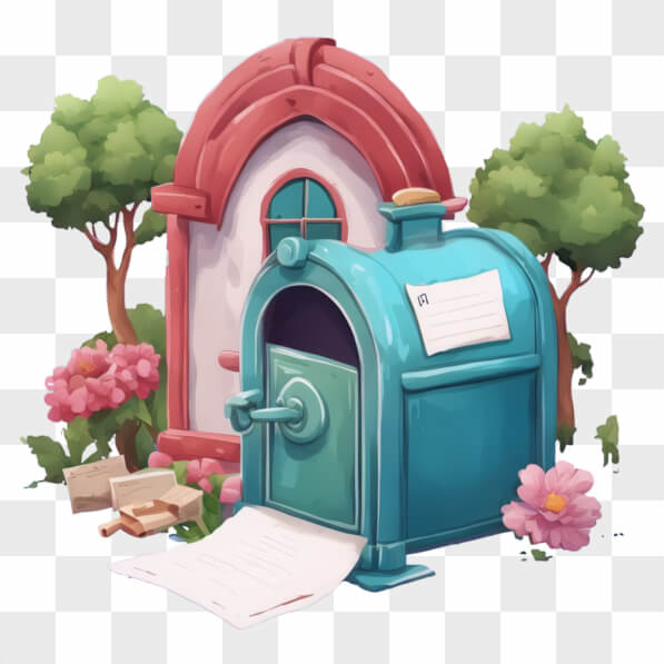 Download Whimsical Mailbox in a Colorful Garden Cartoons Online ...