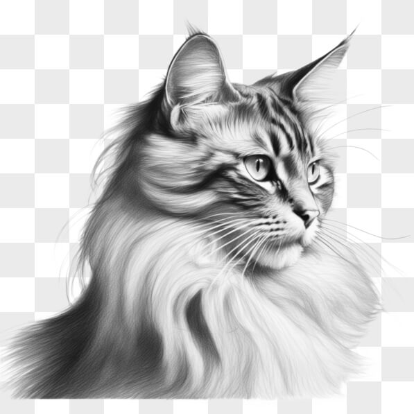 Download Detailed Drawing of a Cat Sketches Online - Creative Fabrica