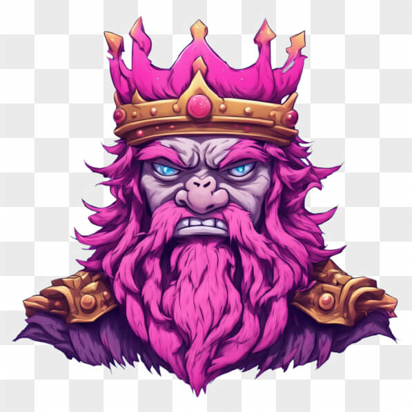 Descarga Rey de fantasía con barba rosa y corona Cartoons En Línea ...