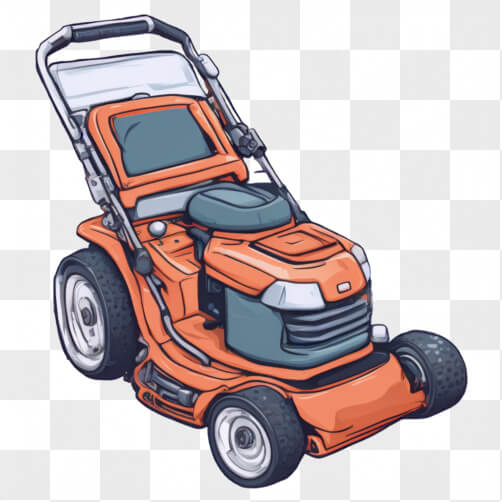 Download Stylized Green Lawn Mower Cartoons Online - Creative Fabrica
