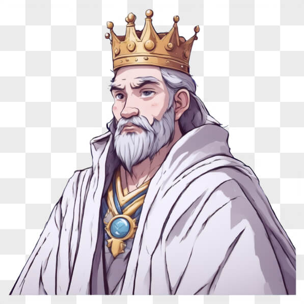 Baixe Retrato Majestoso do Rei Cartoons - Creative Fabrica