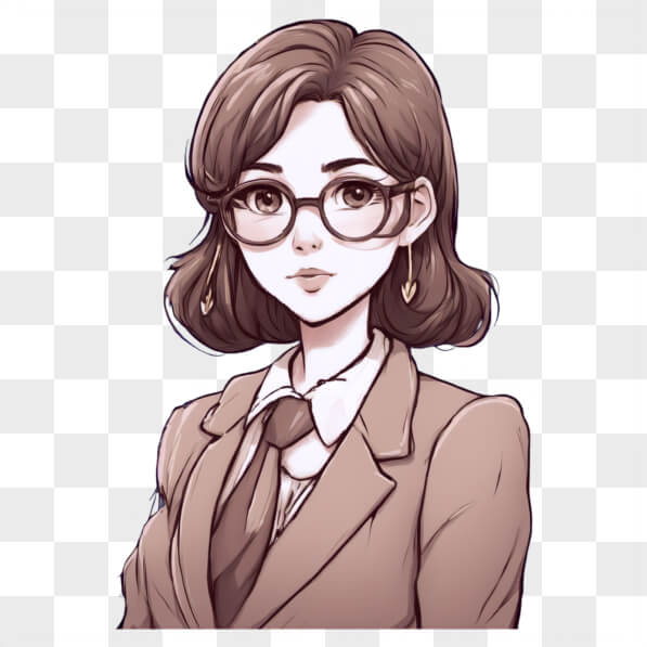 Download Illustrated Young Woman in Formal Attire Cartoons Online ...