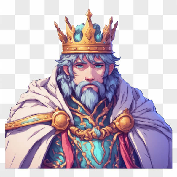Baixe Retrato Majestoso do Rei Cartoons - Creative Fabrica
