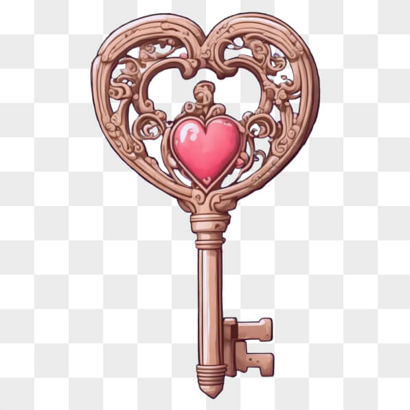 Descarga Llave en forma de corazón ornamentada Cartoons En Línea ...