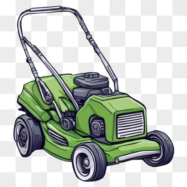 Download Green Lawn Mower Cartoons Online - Creative Fabrica